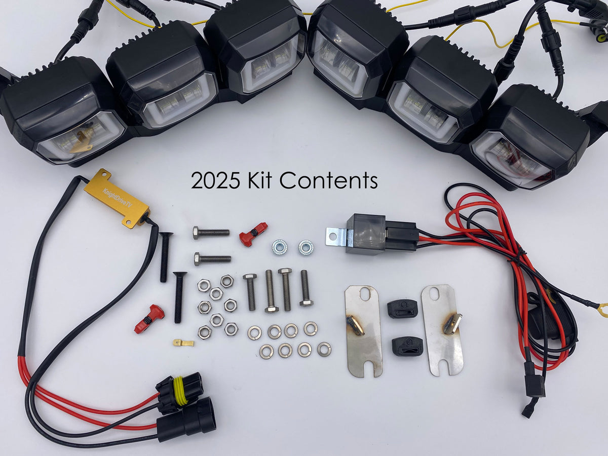 C5 Corvette Low-Rise Sleepy Eye TripLED's Square Headlight Kit (BEZELS ...