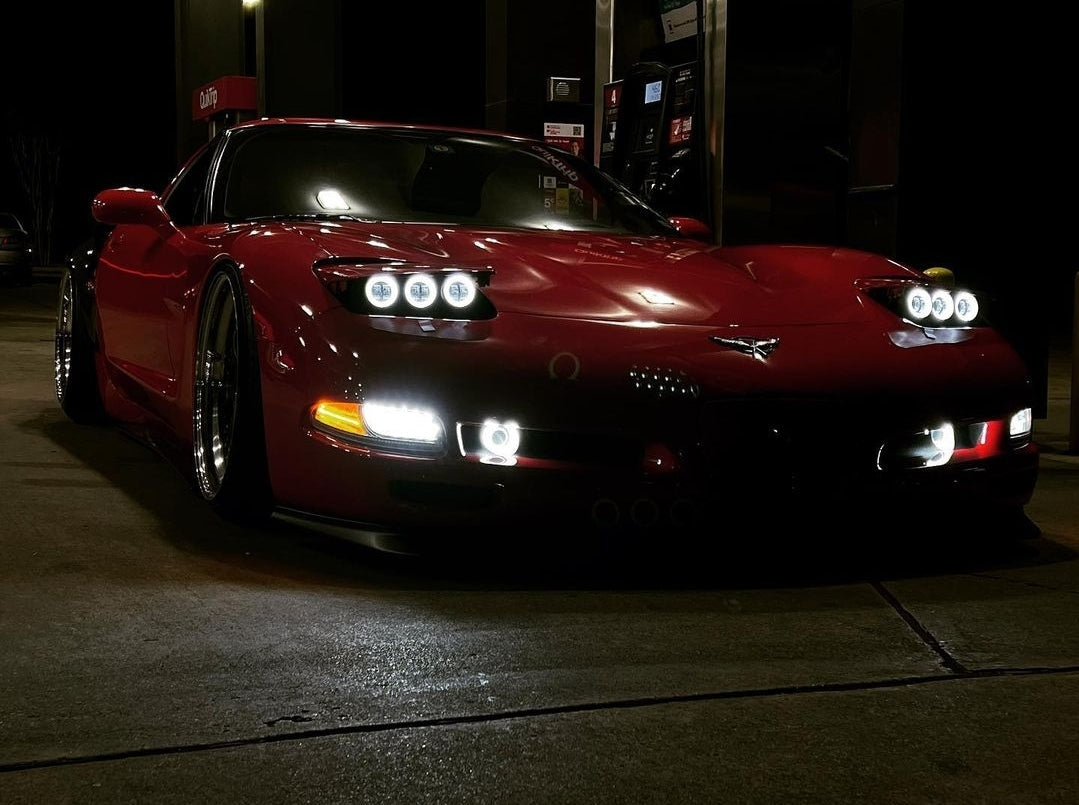 C5 Corvette KnightDriveTV TripLED's ROUND Kit (Ships Mid-March - await